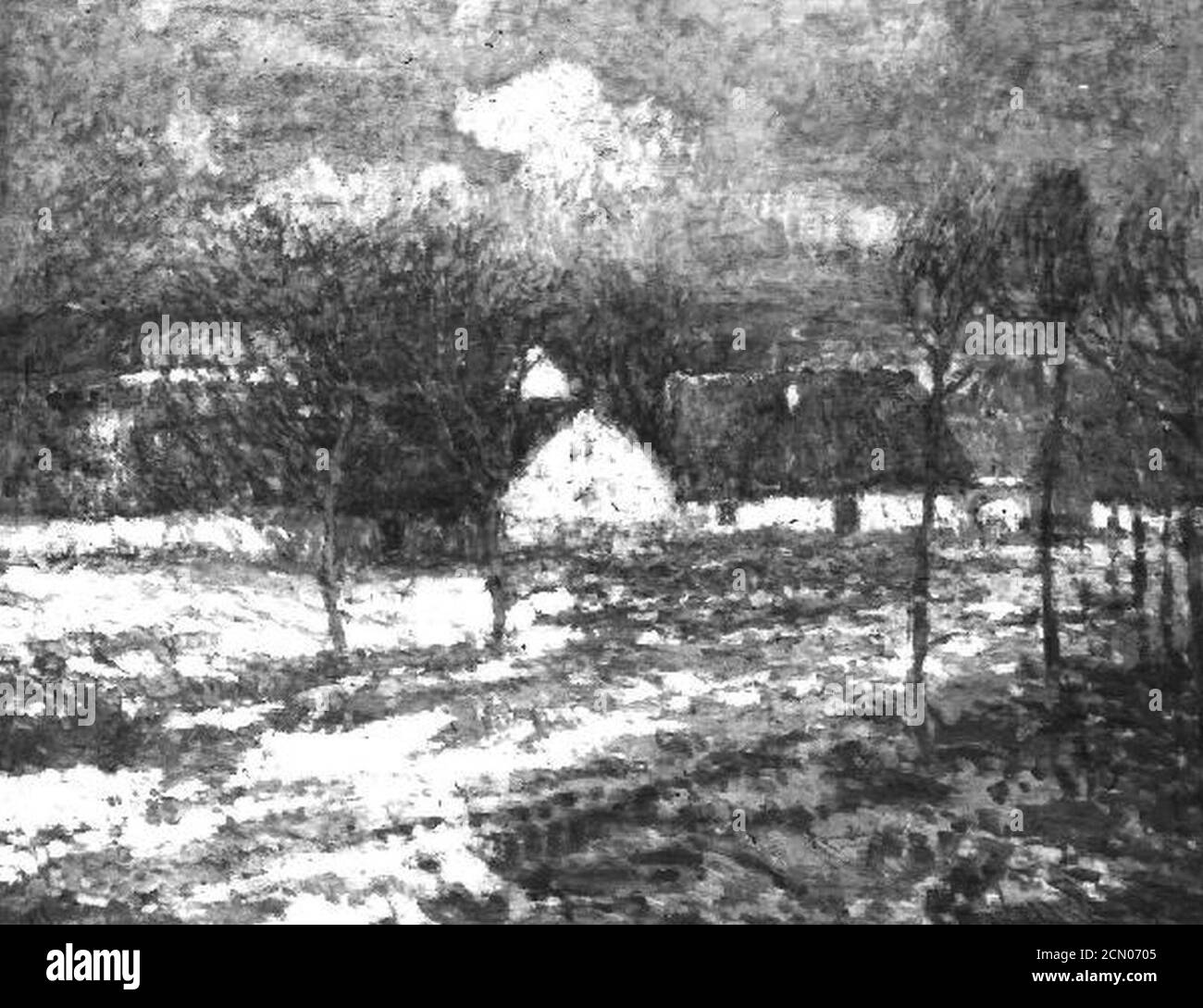 Josef Ullmann 1870-1922 - Krajina s chalupami Stock Photo - Alamy