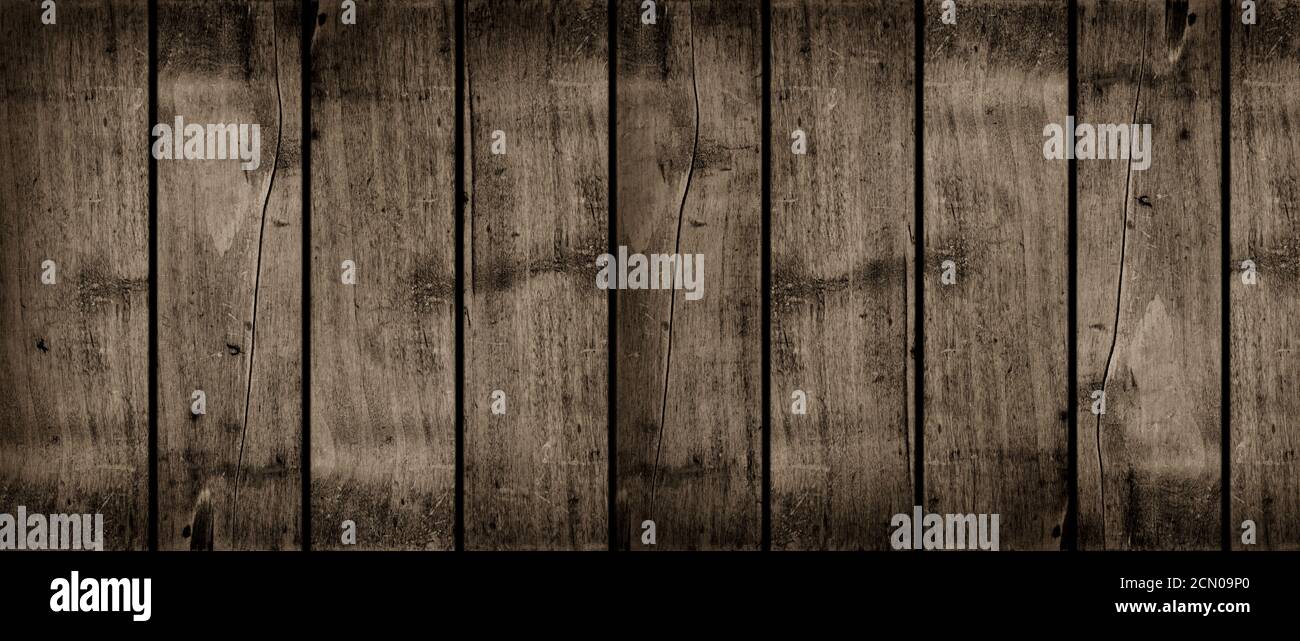 Old dark wood background texture banner Stock Photo - Alamy