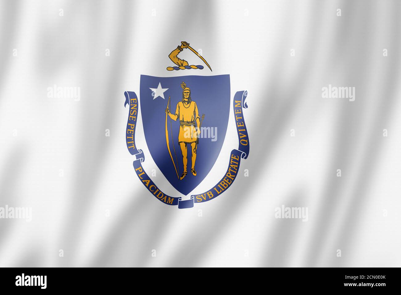 Massachusetts flag, USA Stock Photo - Alamy