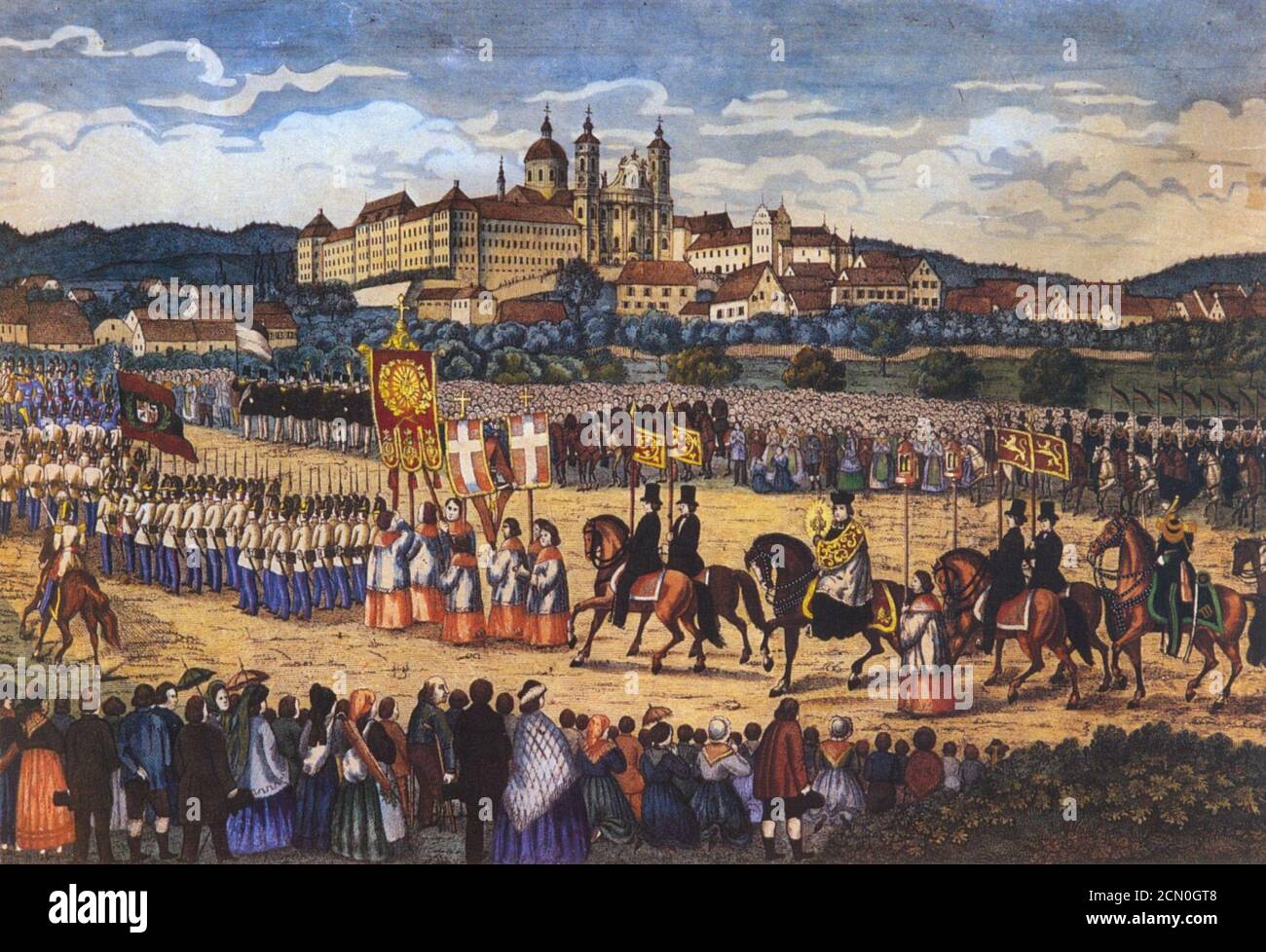 Joseph Bayer Weingarten Heilig-Blut-Prozession c1865 Stock Photo - Alamy