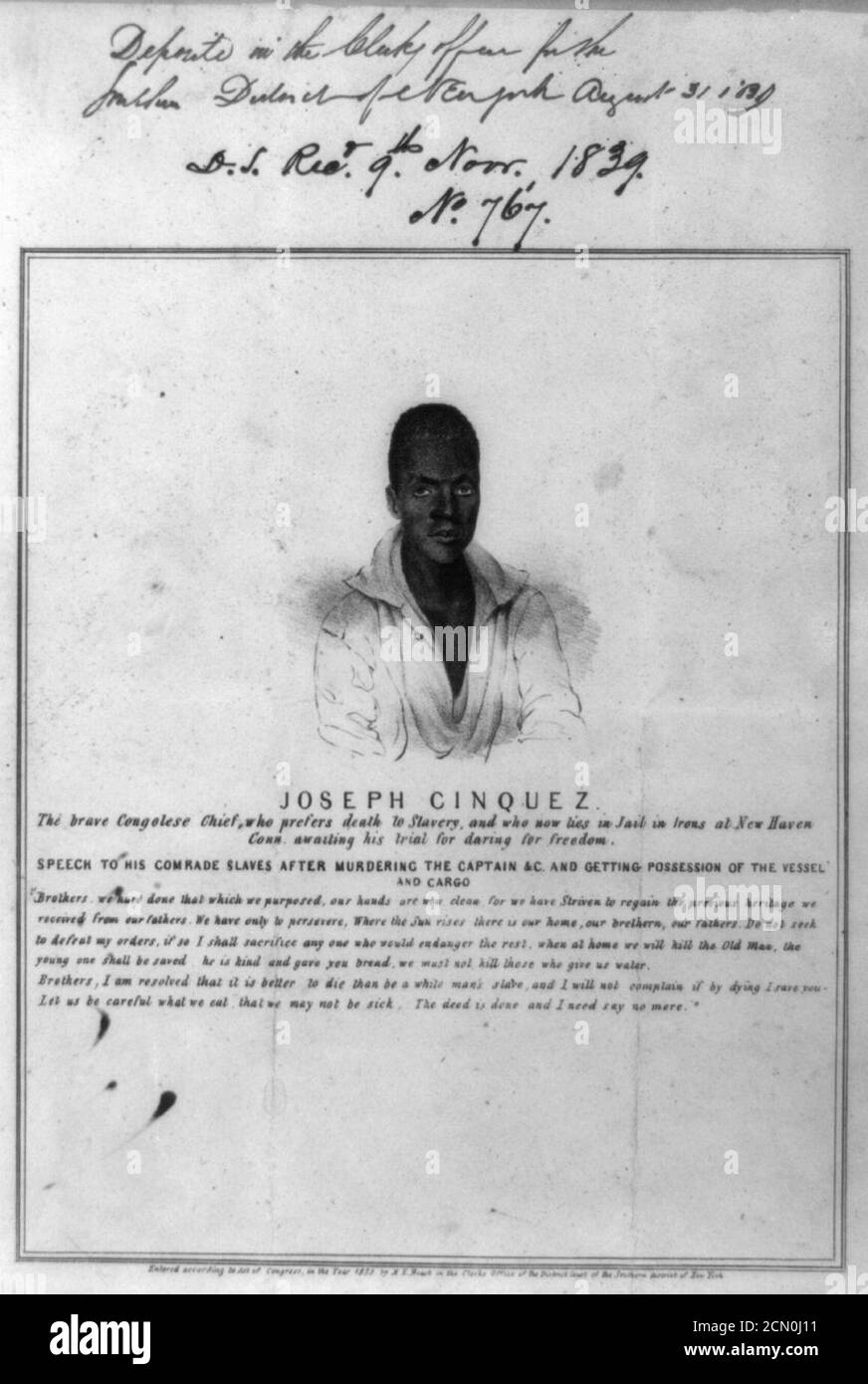 Joseph Cinquez, the brave Congolese Chief, who prefers death to slavery ...
