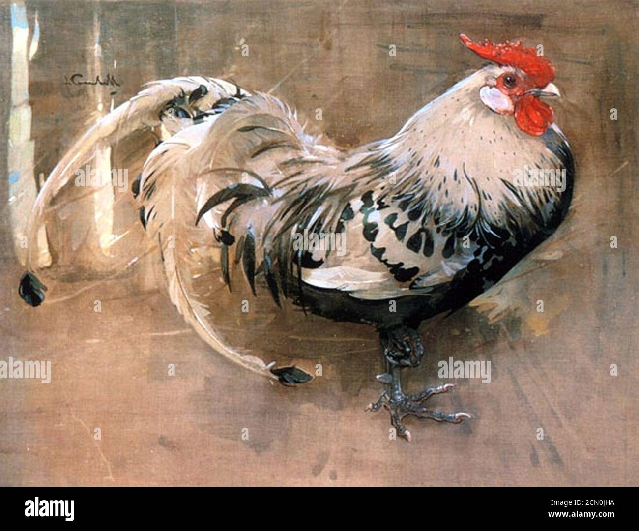 Joseph Crawhall - A Rooster Stock Photo - Alamy