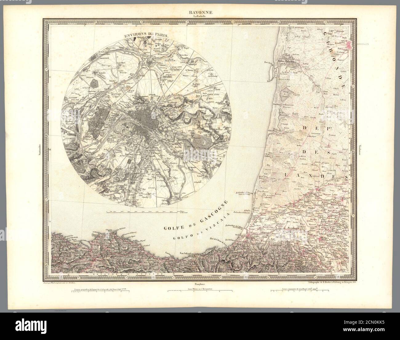 Joseph Edmund Herder, Bayonne, 1838 - David Rumsey Stock Photo - Alamy