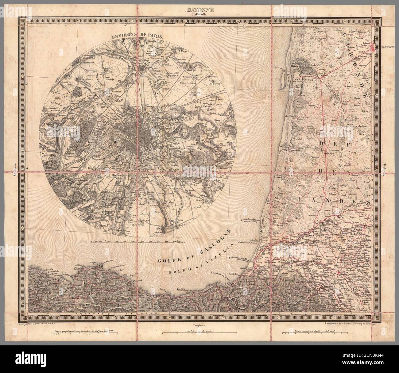 Joseph Edmund Herder, Bayonne, 1850 - David Rumsey Stock Photo - Alamy