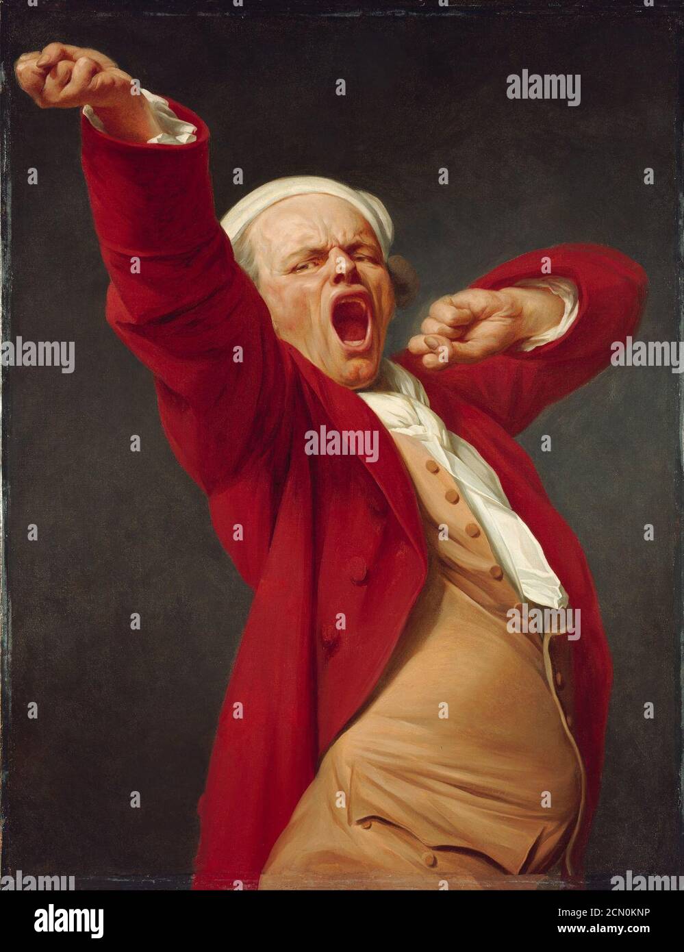Joseph Ducreux (French) - Self-Portrait, Yawning Stock Photo - Alamy