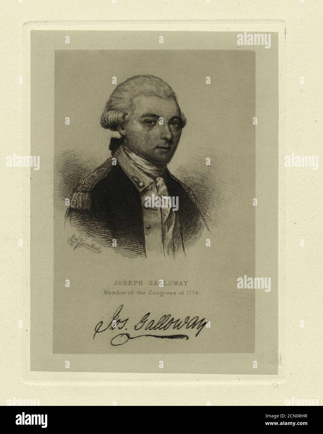 Joseph Galloway, member of the Congress of 1774 Stock Photo - Alamy