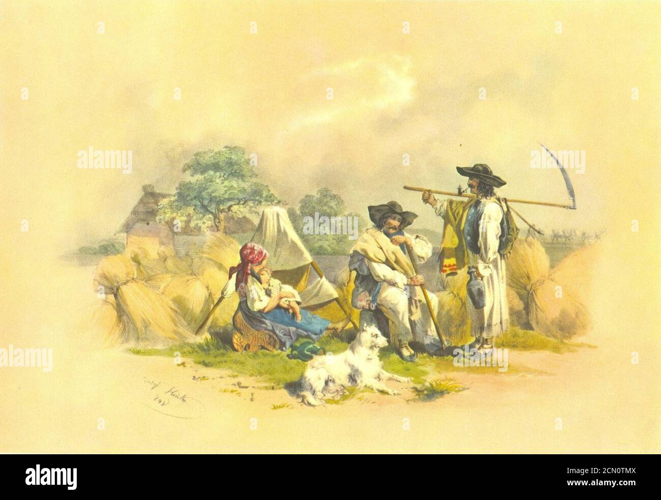 Joseph Heicke Ungarische Schnitter Stock Photo - Alamy