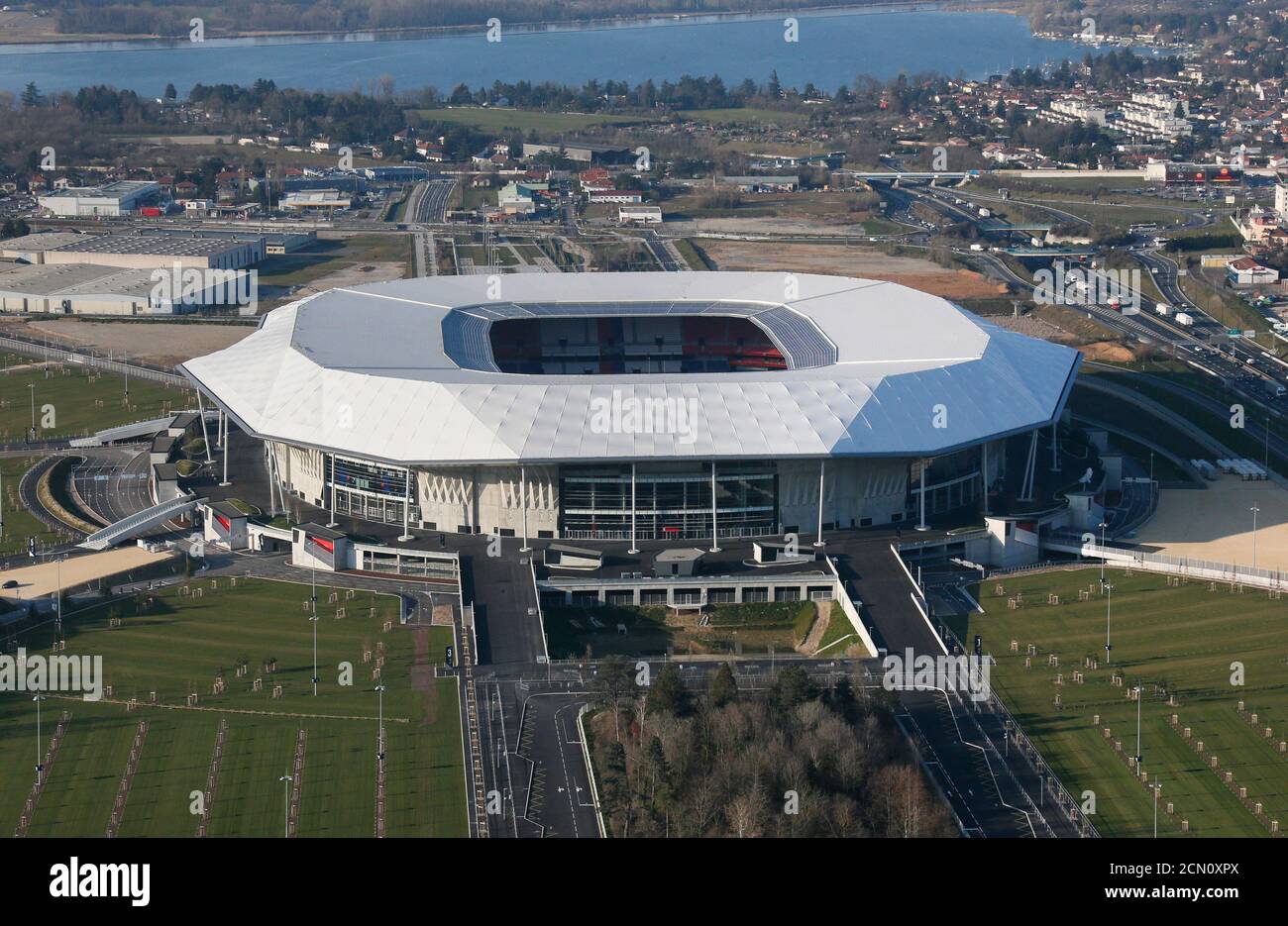 Parc Olympique Lyonnais Aerial High Resolution Stock Photography and ...