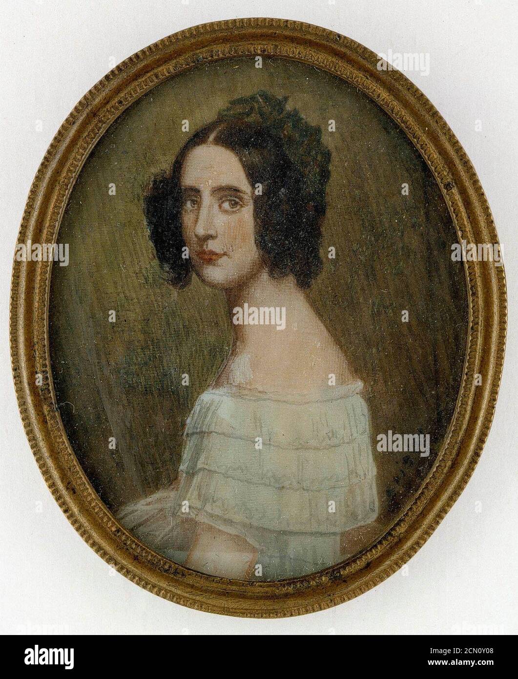 Joseph Karl Stieler - Portrait of a lady Stock Photo - Alamy
