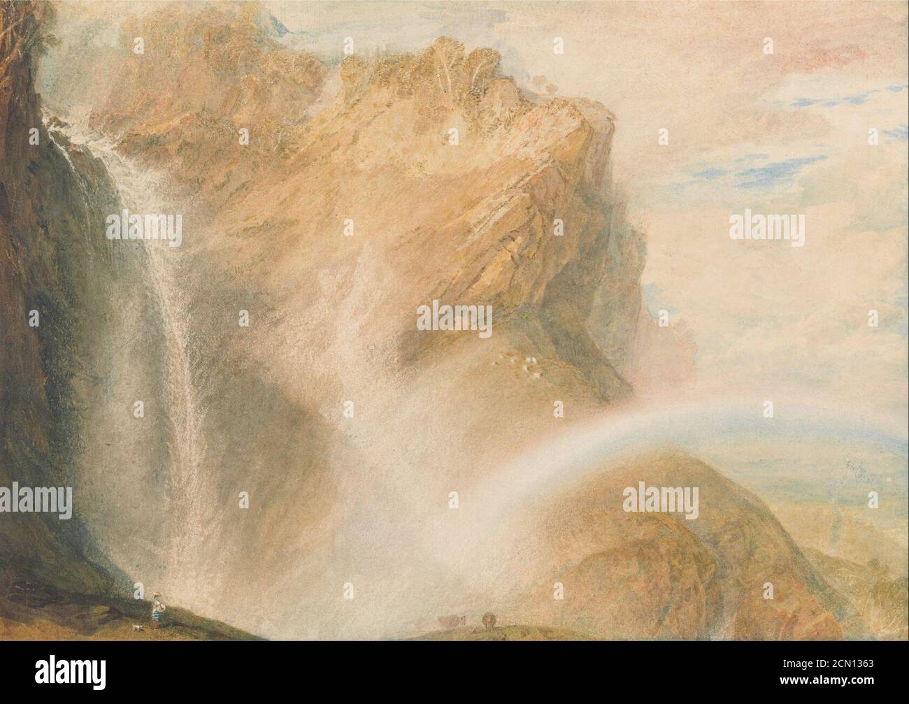Joseph Mallord William Turner - Upper Fall of the Reichenbach- Rainbow ...