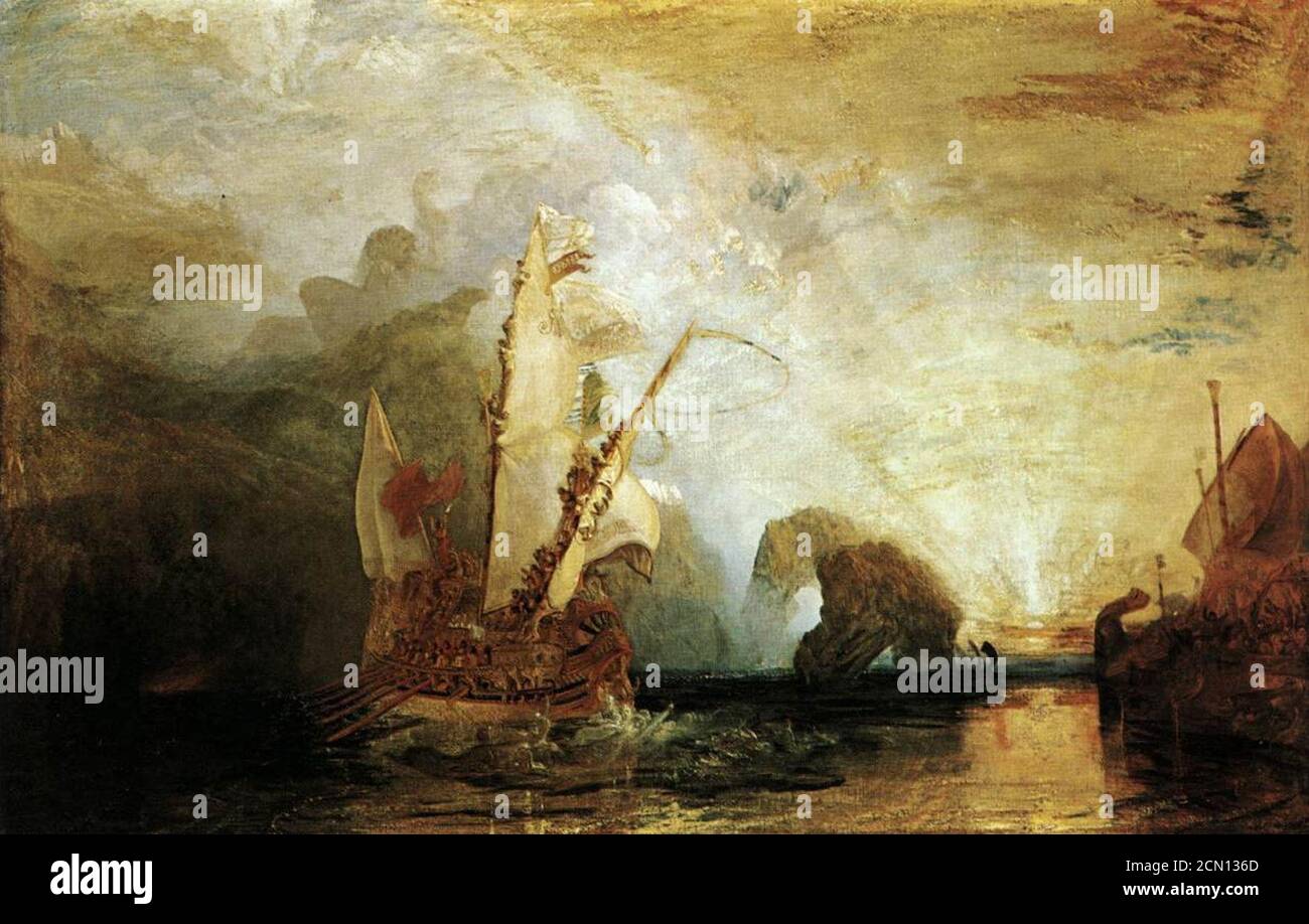 Joseph Mallord William Turner - Ulysses Deriding Polyphemus Stock Photo ...