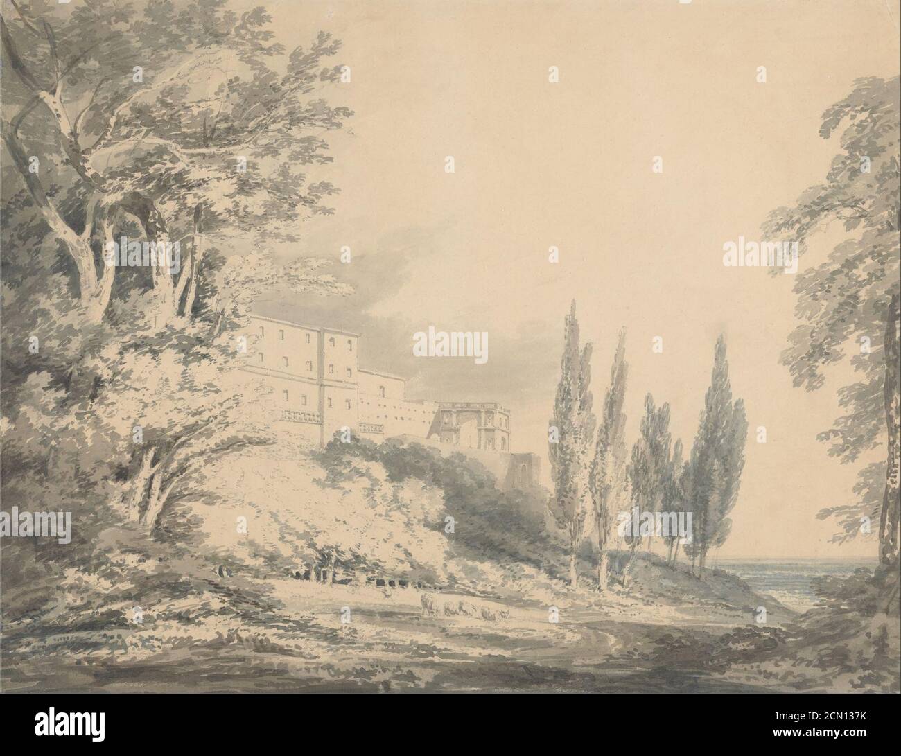 Joseph Mallord William Turner - Villa d'Este Stock Photo - Alamy