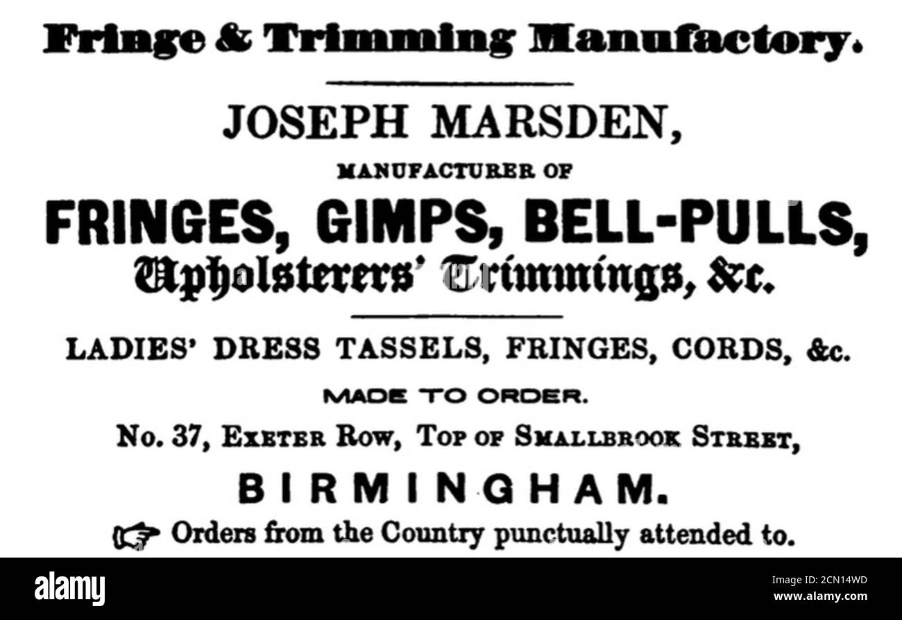 Joseph Marsden Birmingham Stock Photo - Alamy