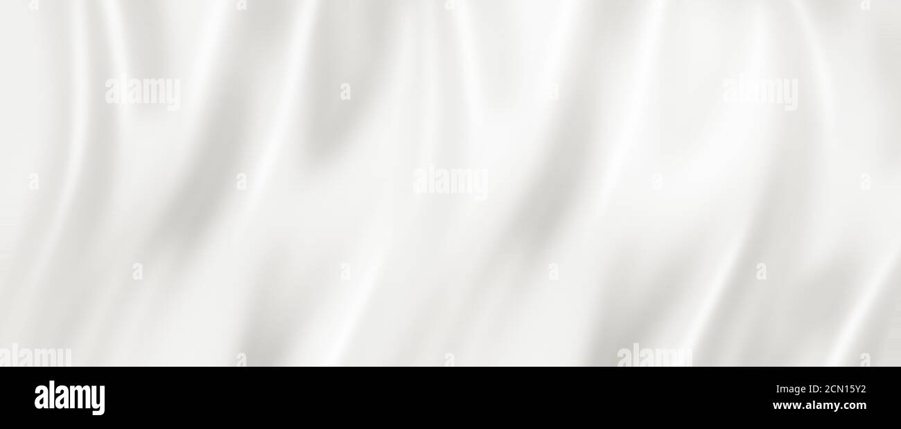 White silk background texture. 3D illustration banner Stock Photo - Alamy