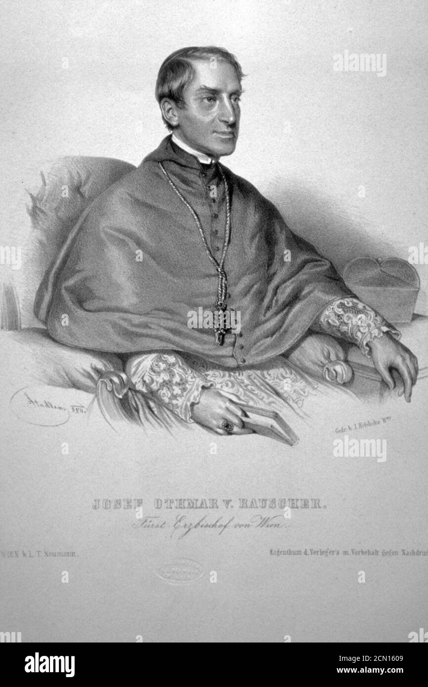 Joseph Othmar von Rauscher Stadleer Litho Stock Photo - Alamy