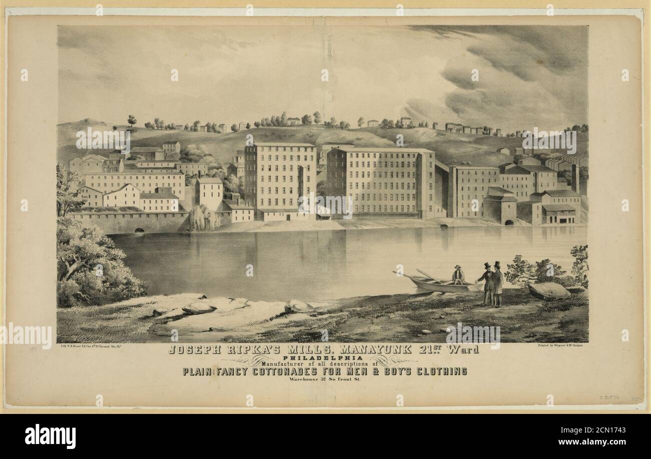 Joseph Ripka's mills. Manayunk 21st Ward, Philadelphia Stock Photo - Alamy