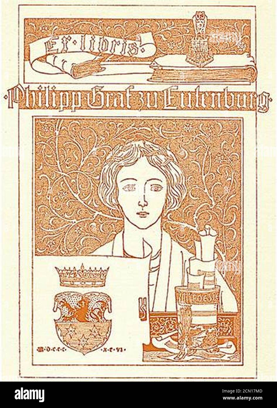 Joseph Sattler Ex libris Philipp zu Eulenburg Stock Photo - Alamy