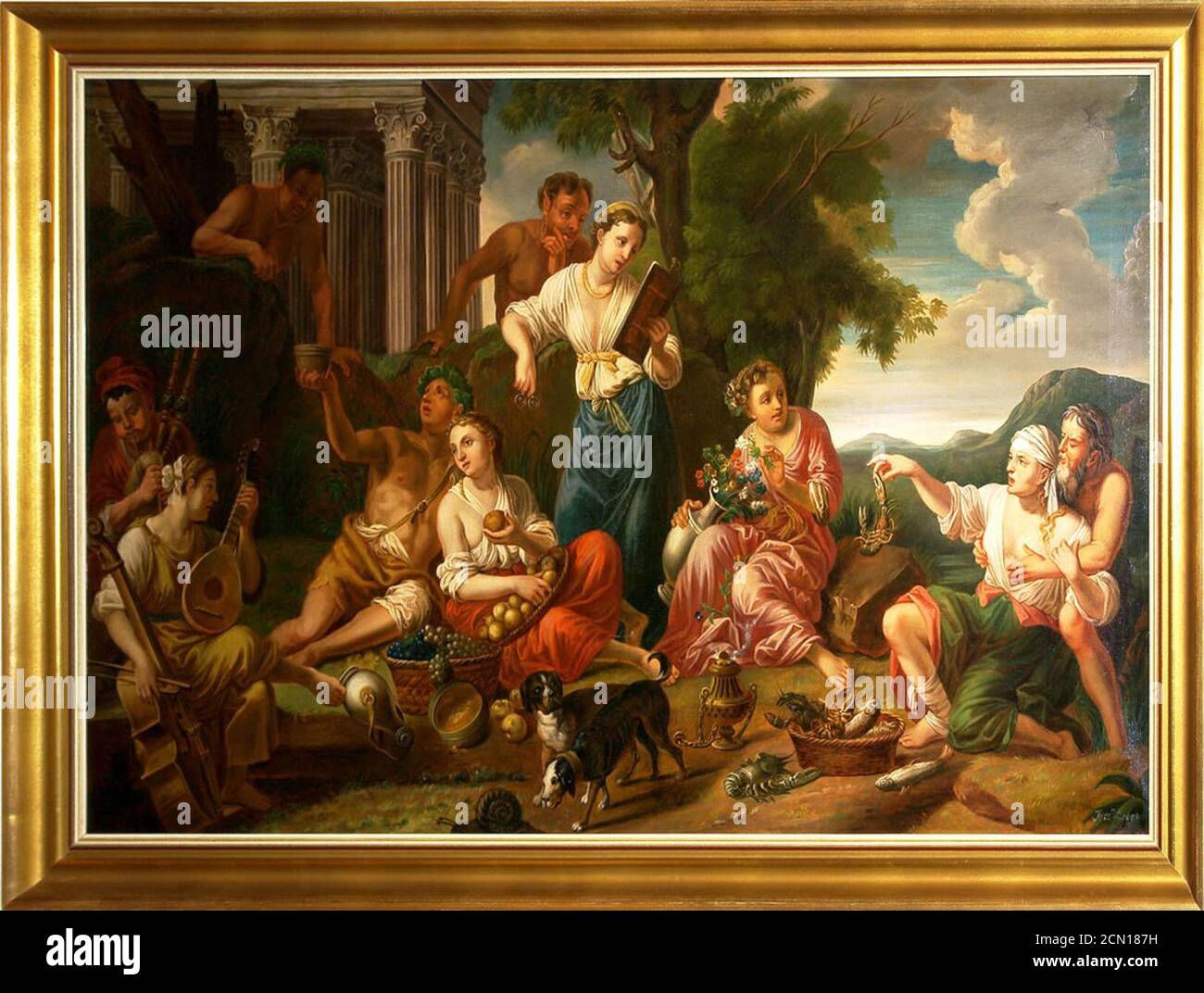 Joseph Scherer - Die fünf Sinne 1842 Stock Photo - Alamy