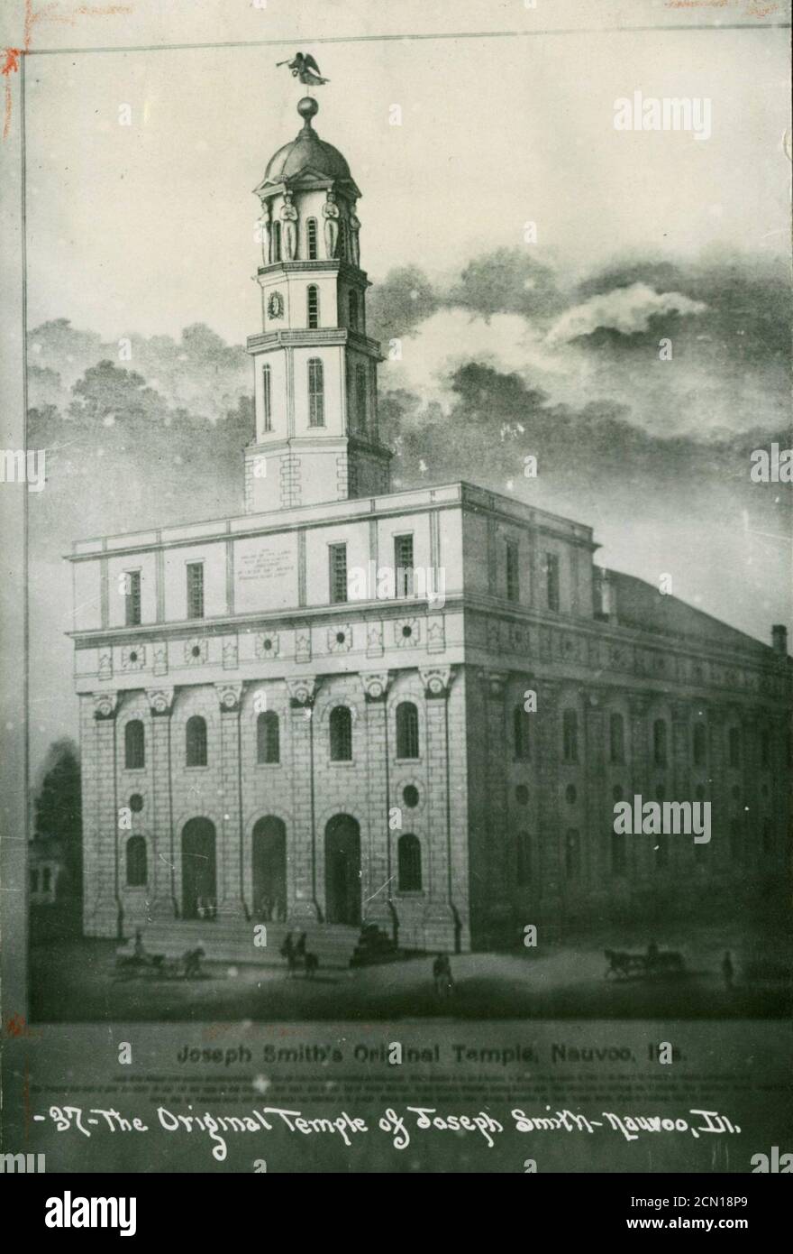 Joseph Smith's original temple, Nauvoo, Illinois, mid-19th century ...