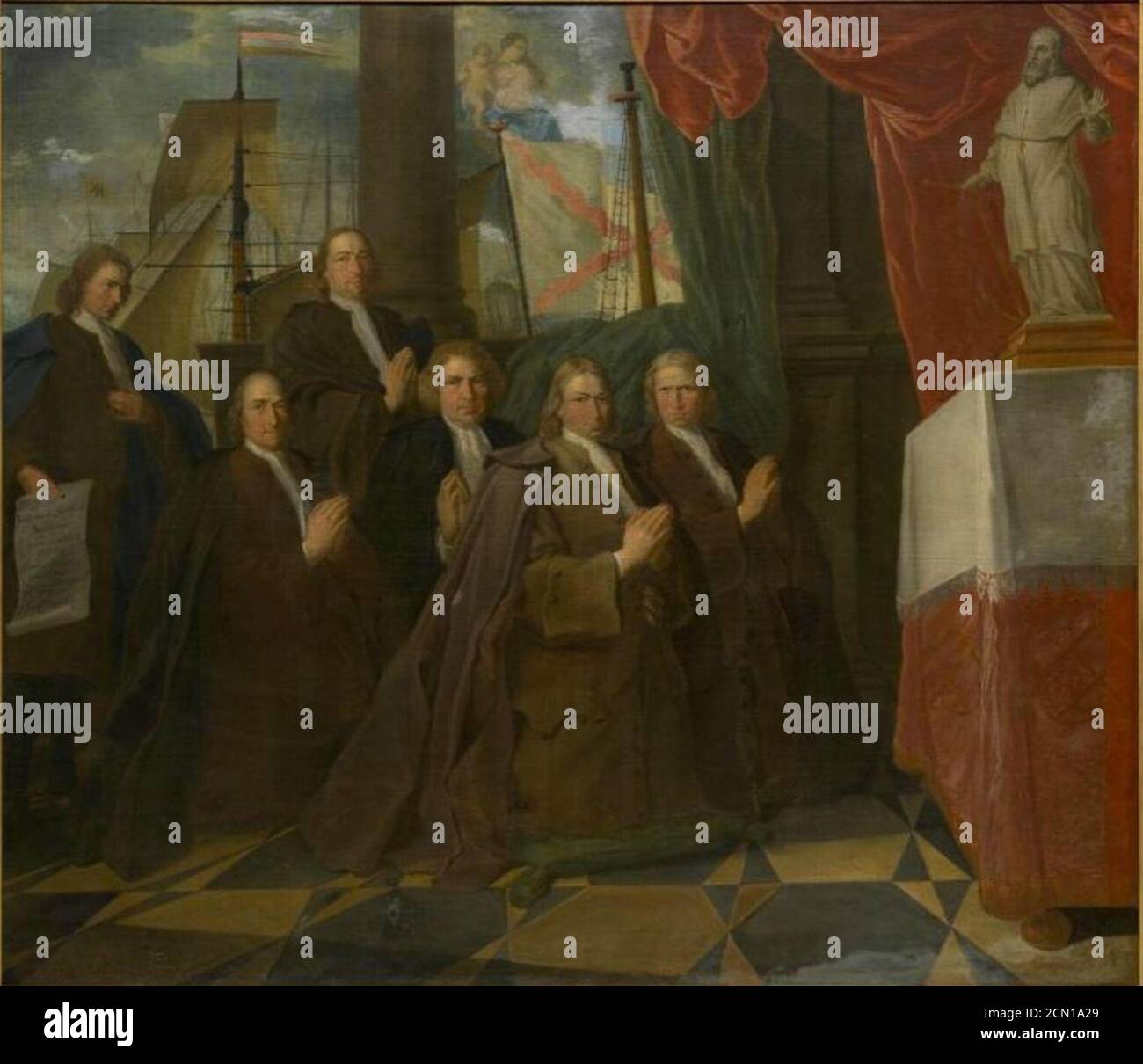 Joseph van den Kerckhove - Six members of the Bruges Guild of Seamen ...