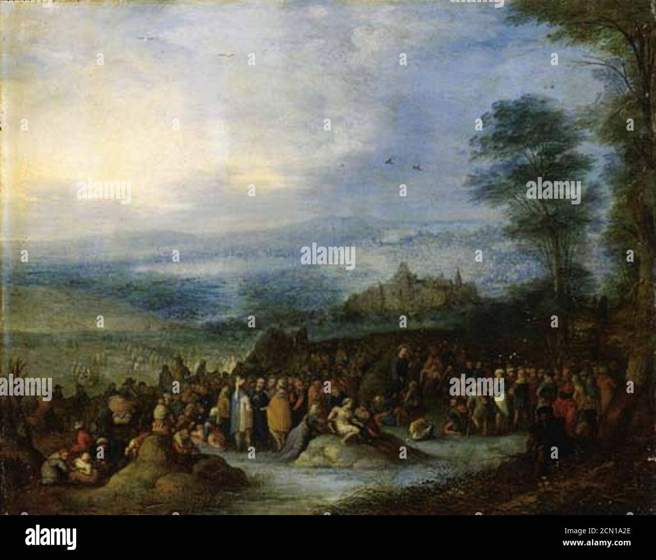 Joseph van Bredael - Christ preaching to the Multitude Stock Photo - Alamy