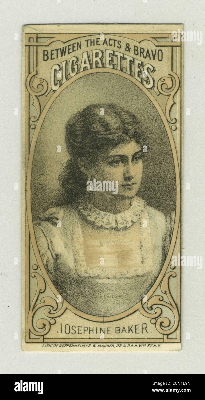 Josephine Baker - Cigarette card for Between the Acts & Bravo ...