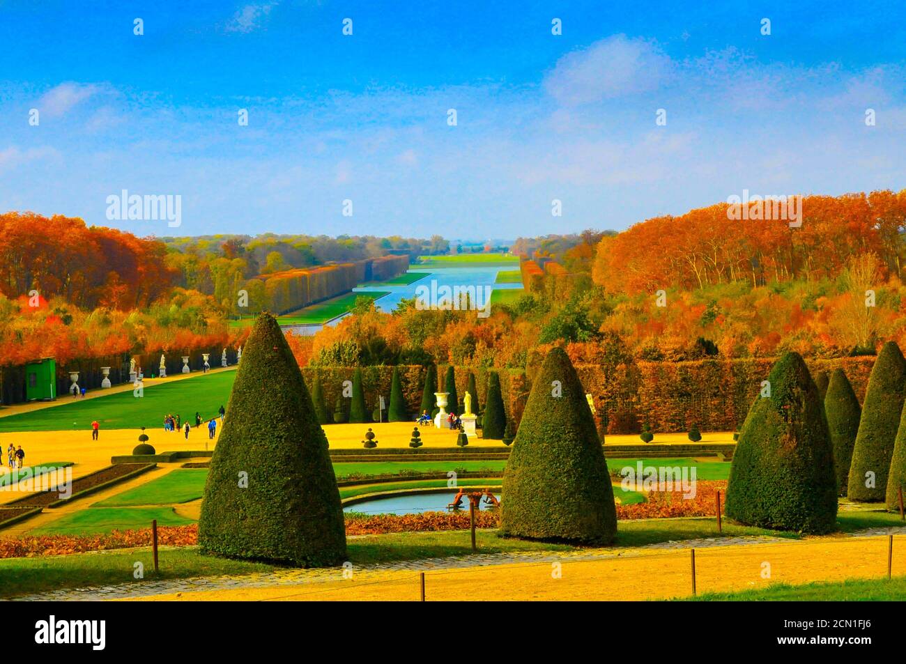 Glorious Autumn Colors at the Versailles Gardens Stock Photo - Alamy