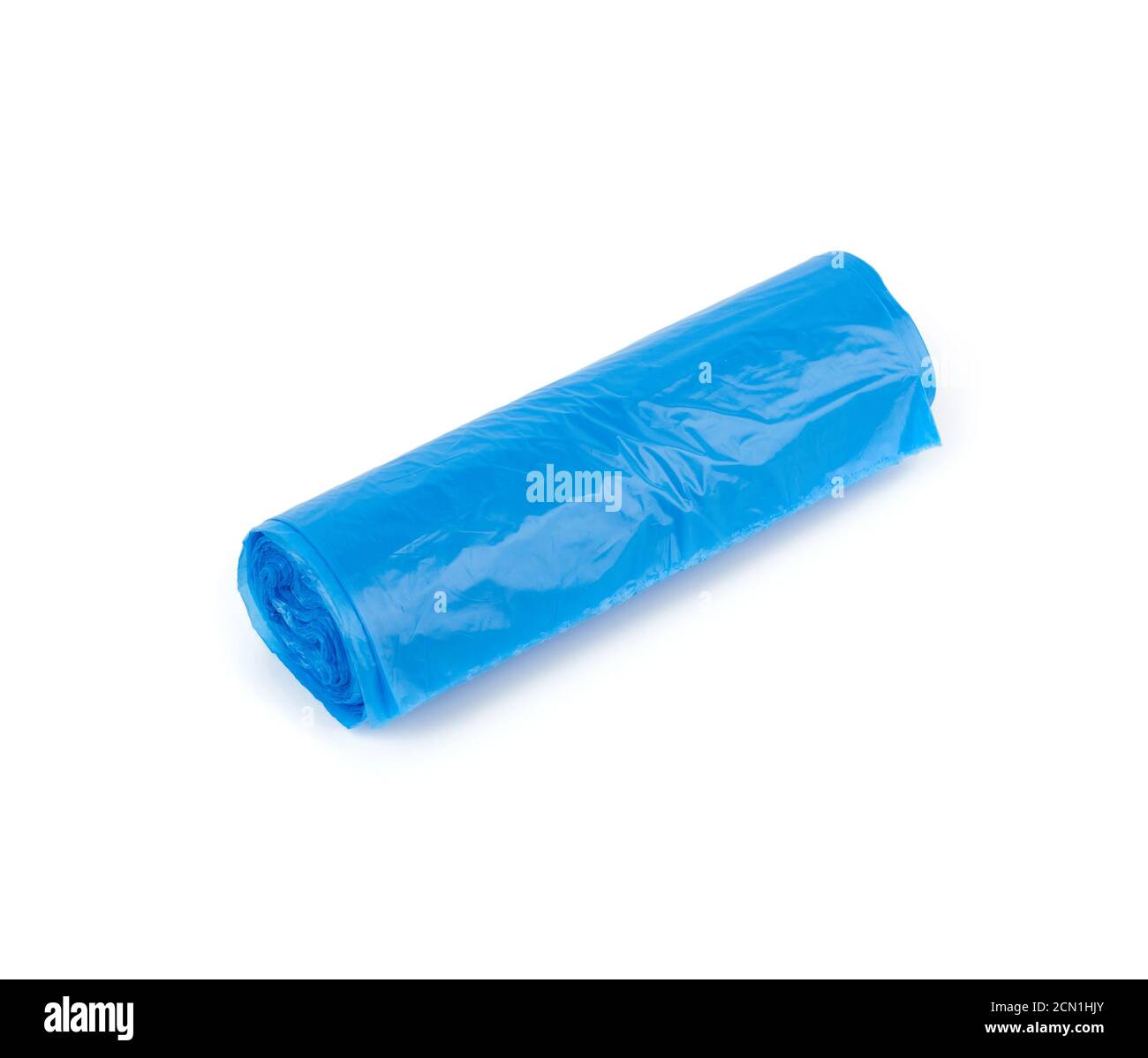roll with blue plastic transparent bin bags Stock Photo - Alamy