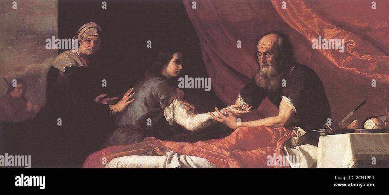 José de Ribera - Jacob Receives Isaac's Blessing Stock Photo - Alamy