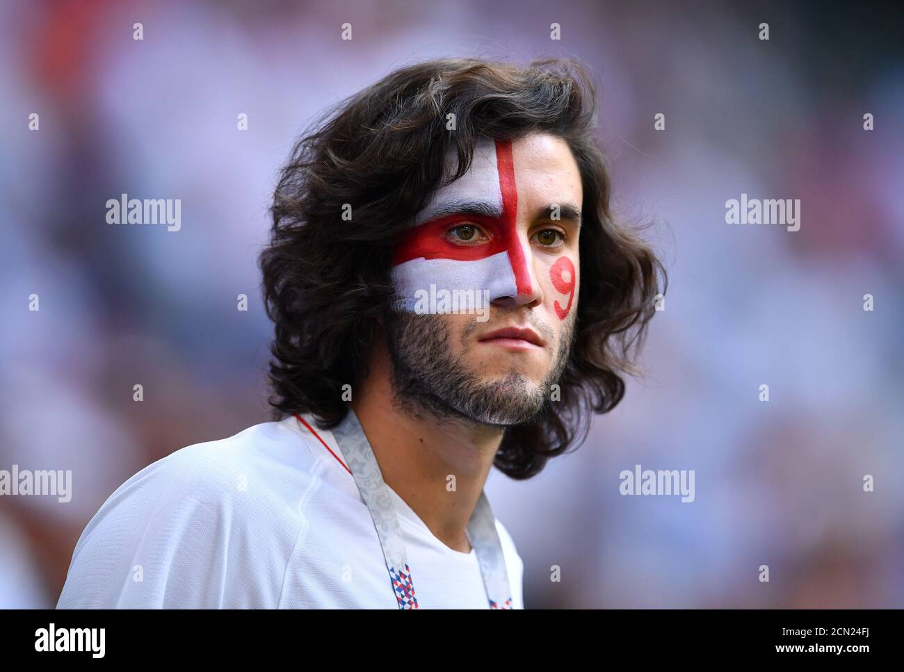 England soccer fan face paint hi-res stock photography and images - Alamy