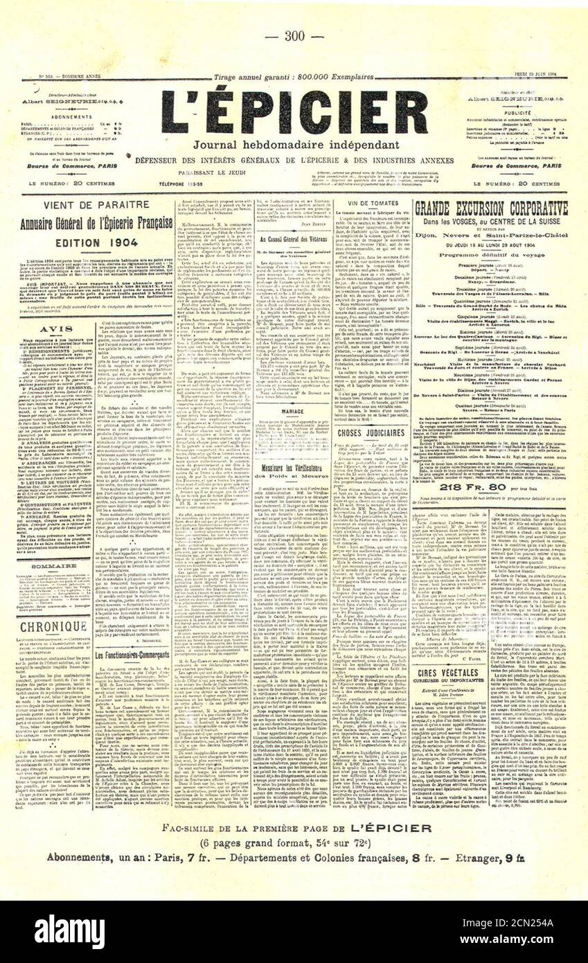 épicier hi-res stock photography and images - Alamy