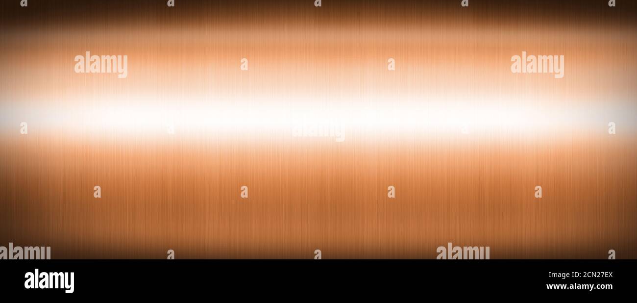 Copper brushed metal. Banner background texture Stock Photo - Alamy