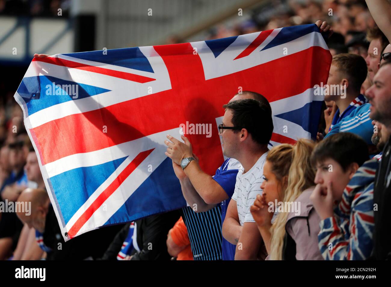 Glasgow rangers fan union jack hi-res stock photography and images - Alamy