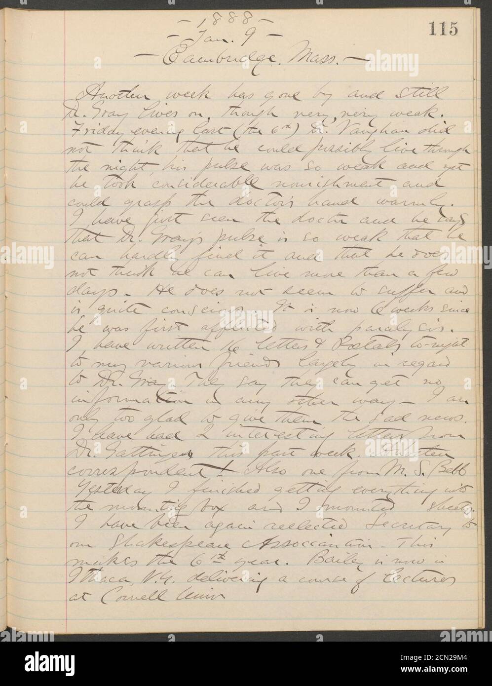 Journal, 1887-1890 (inclusive) (Page 115 Stock Photo - Alamy