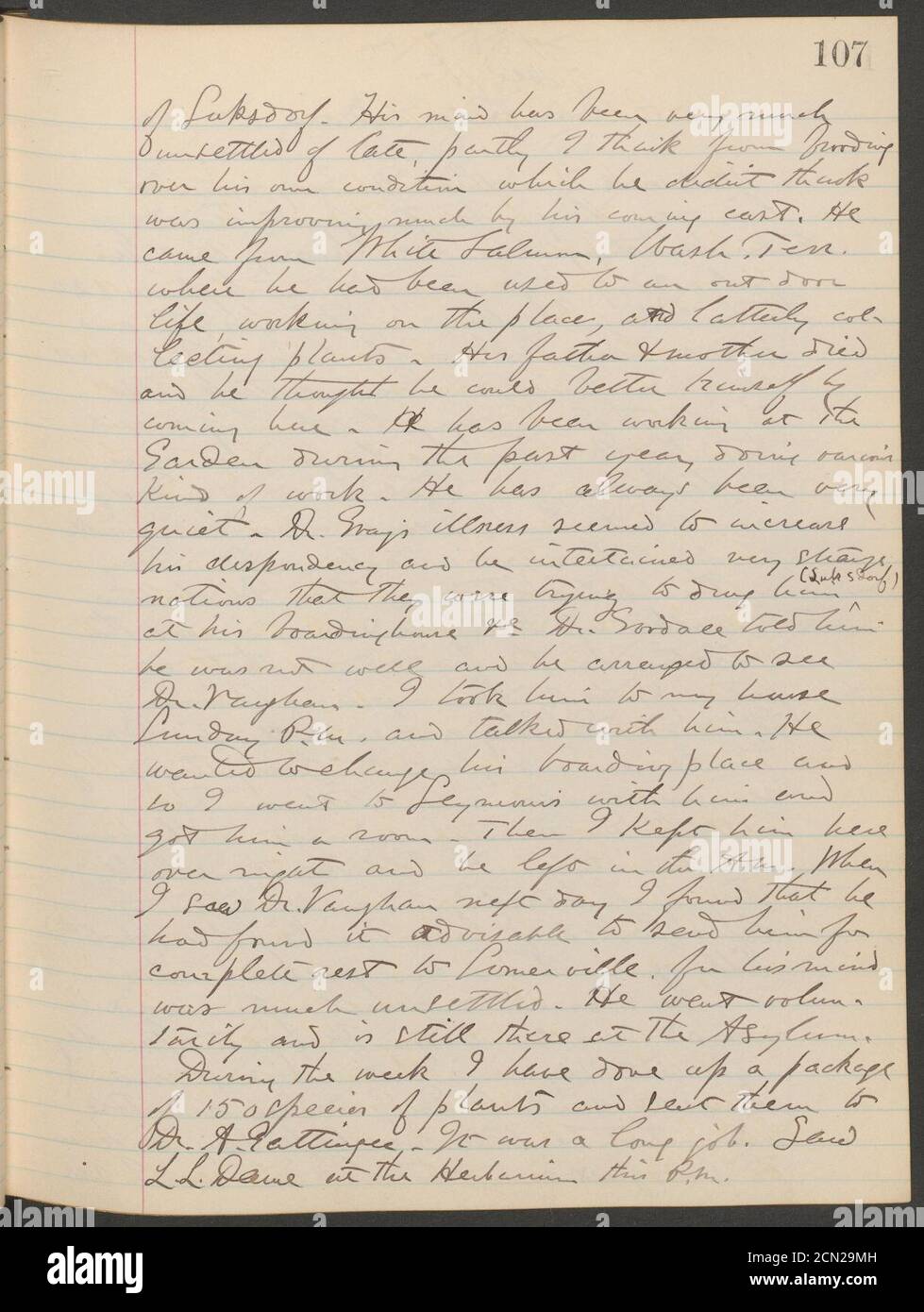 Journal, 1887-1890 (inclusive) (Page 107 Stock Photo - Alamy