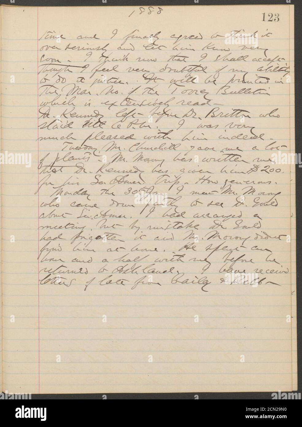 Journal, 1887-1890 (inclusive) (Page 123 Stock Photo - Alamy