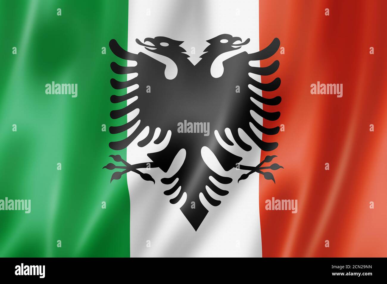 Italian Arberesh ethnic flag, Italia Stock Photo - Alamy