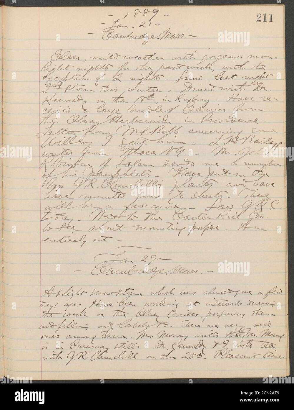 Journal, 1887-1890 (inclusive) (Page 211 Stock Photo - Alamy