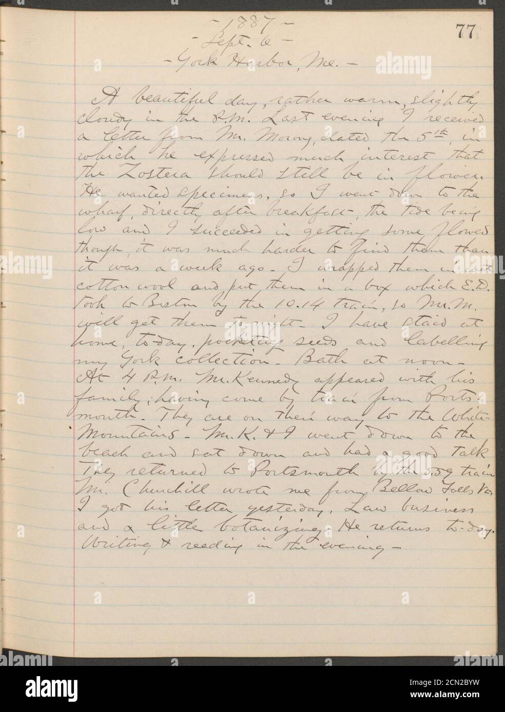 Journal, 1887-1890 (inclusive) (Page 77 Stock Photo - Alamy