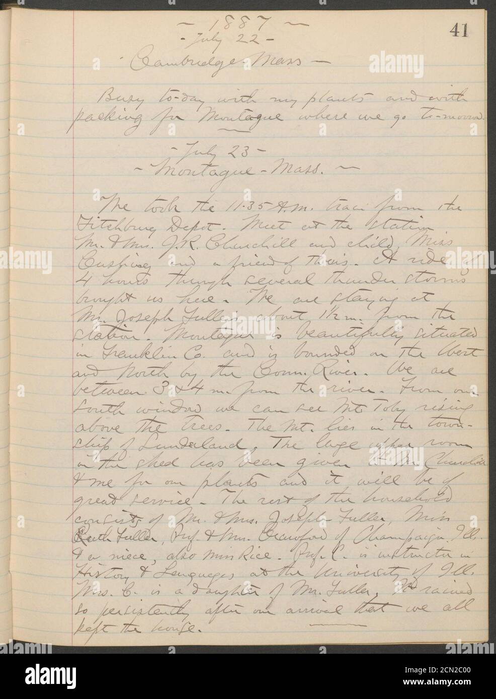 Journal, 1887-1890 (inclusive) (Page 41 Stock Photo - Alamy