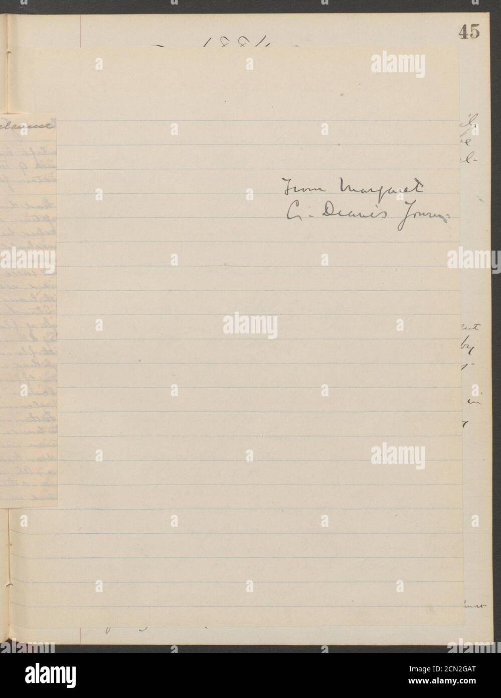 Journal,1882-1885 (Page insert Stock Photo - Alamy