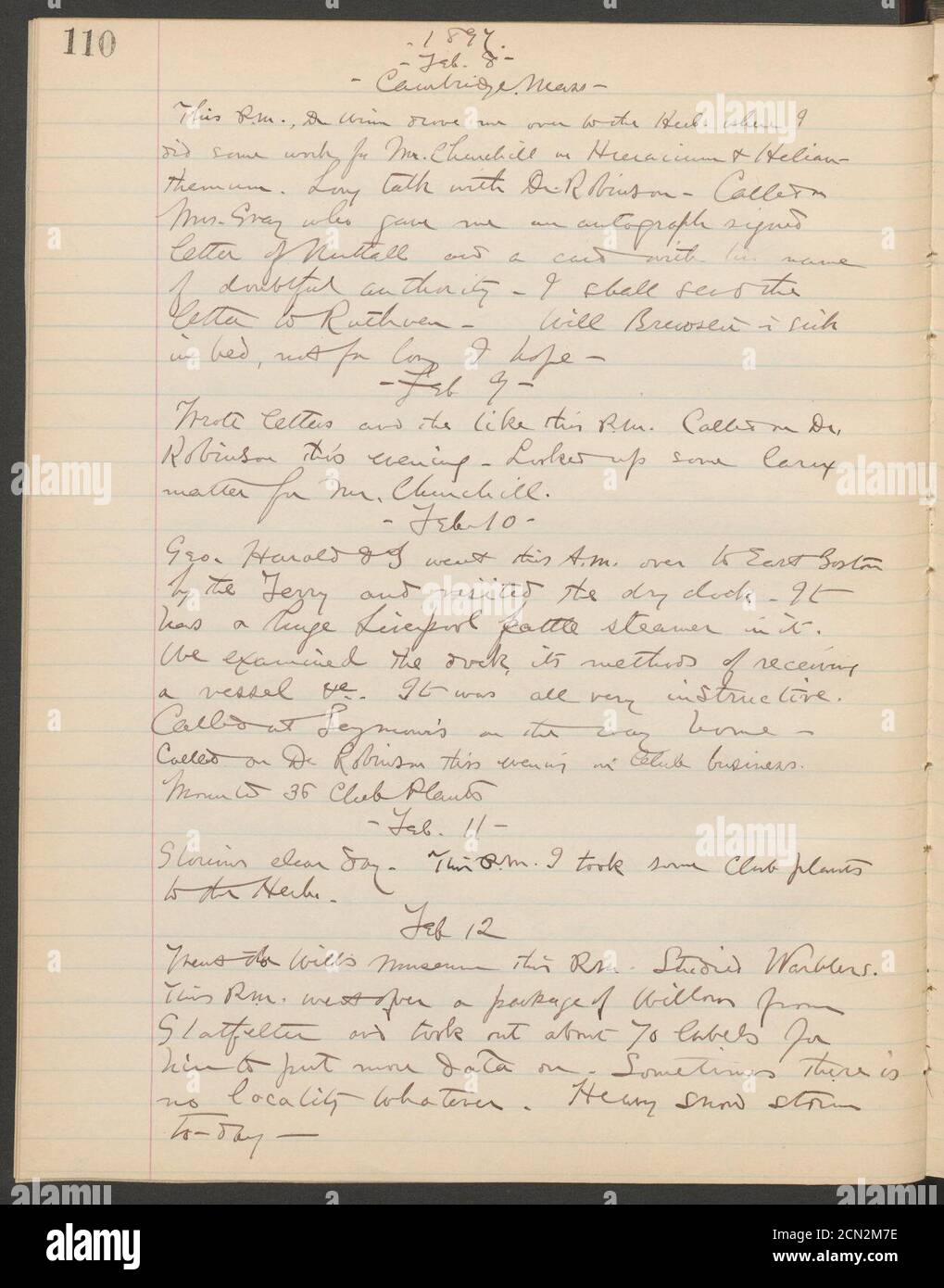 Journal,1896-1899 (inclusive) (Page 110 Stock Photo - Alamy