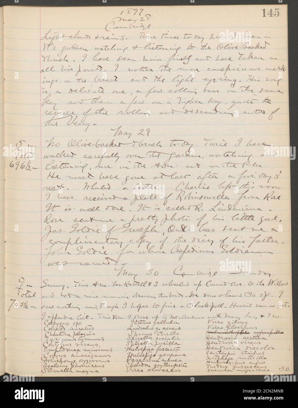 Journal,1896-1899 (inclusive) (Page 145 Stock Photo - Alamy