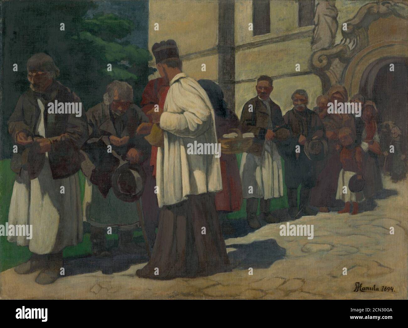 Jozef Hanula - Alms (Study for the Picture Poor Stock Photo - Alamy