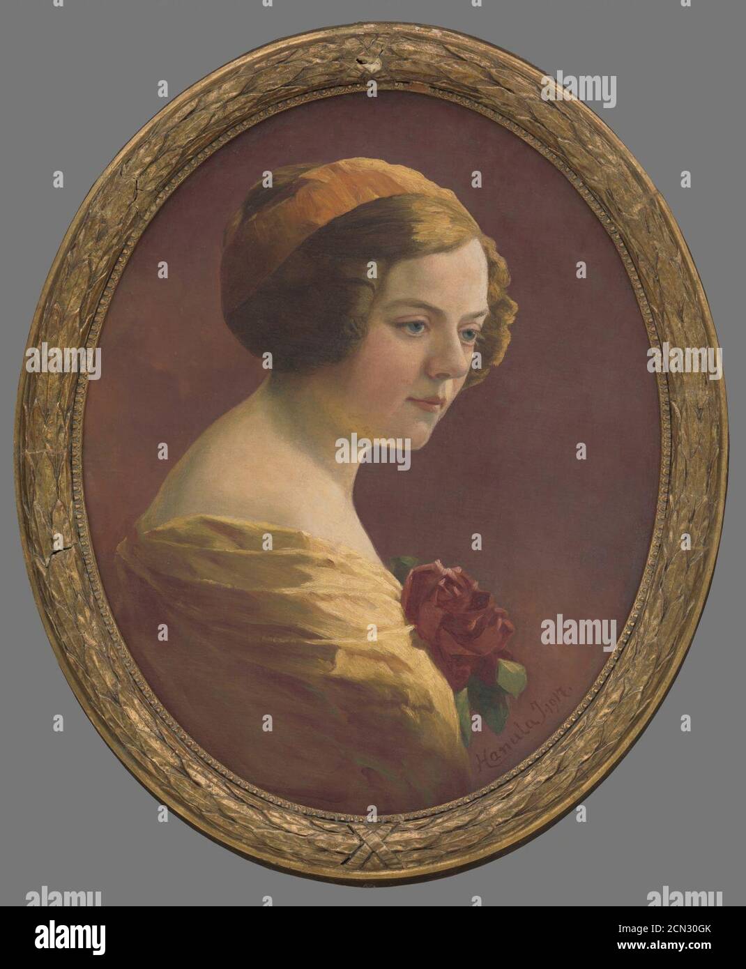 Jozef Hanula - Dáma s ružou Stock Photo - Alamy