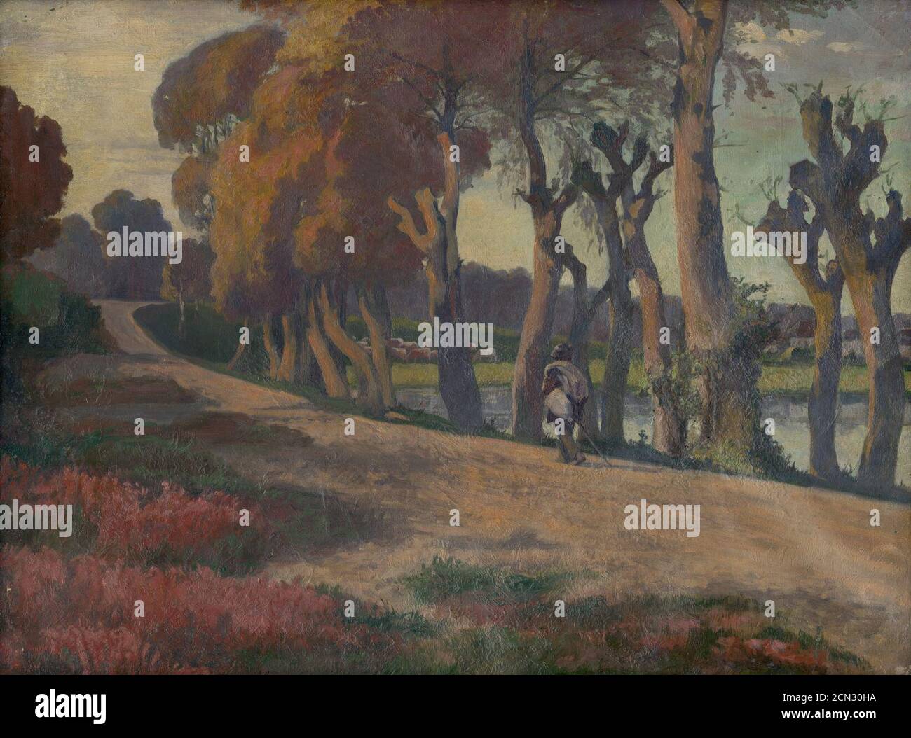 Jozef Hanula - Landscape with a Herdsman Stock Photo - Alamy