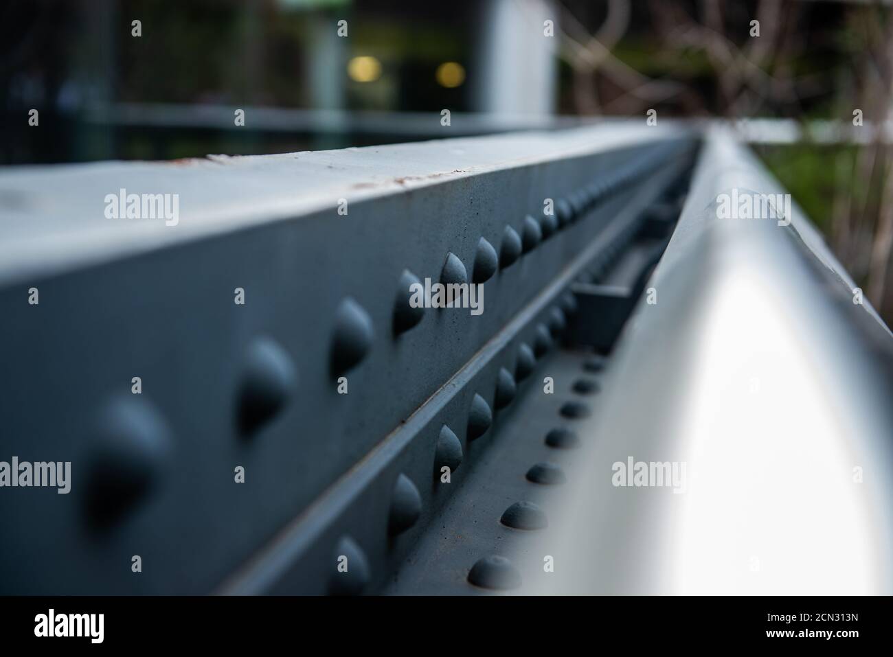 Close up of steel beam with rivets Stock Photo - Alamy