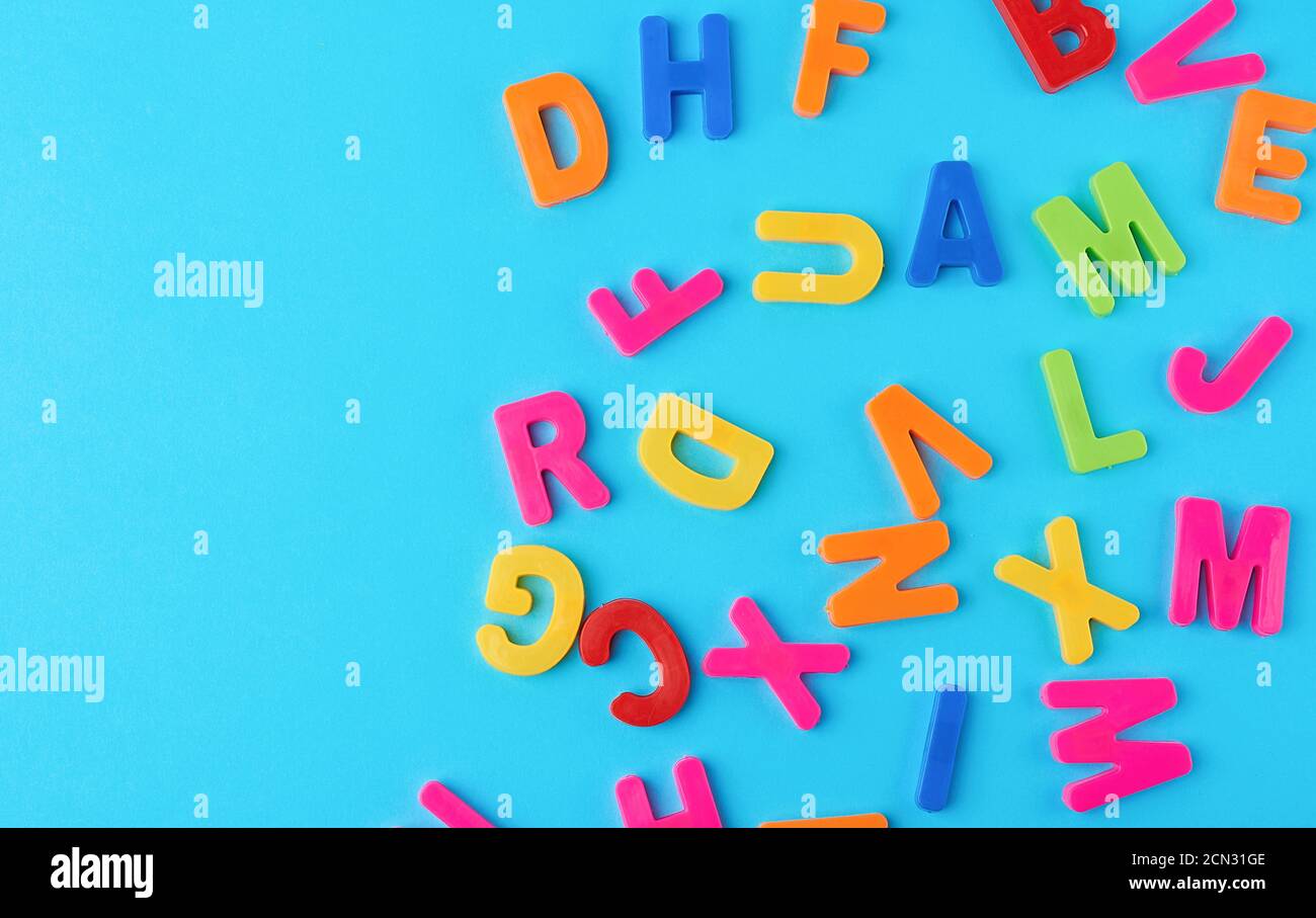 Multi color alphabet letters hi-res stock photography and images - Alamy