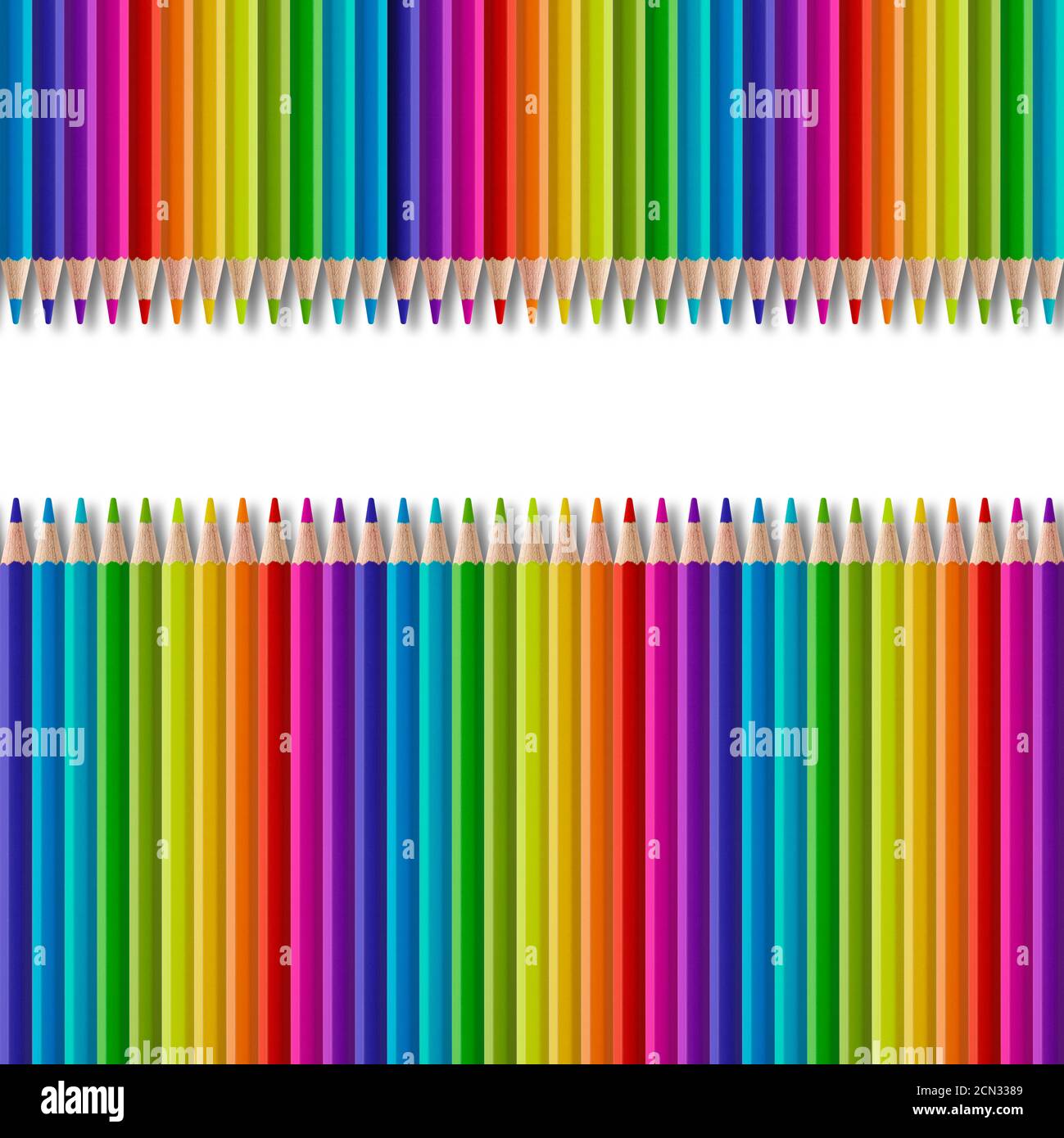 Set of color wooden pencil collection on white background Stock Photo ...