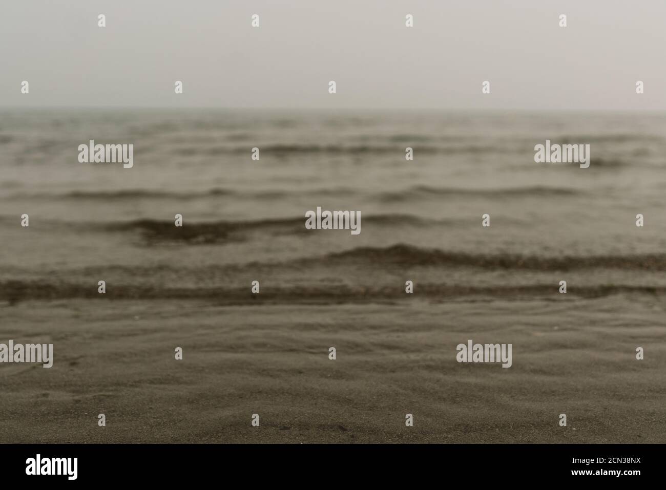 Abstract image of the waves on Puget Sound during the 2020 wildfires ...